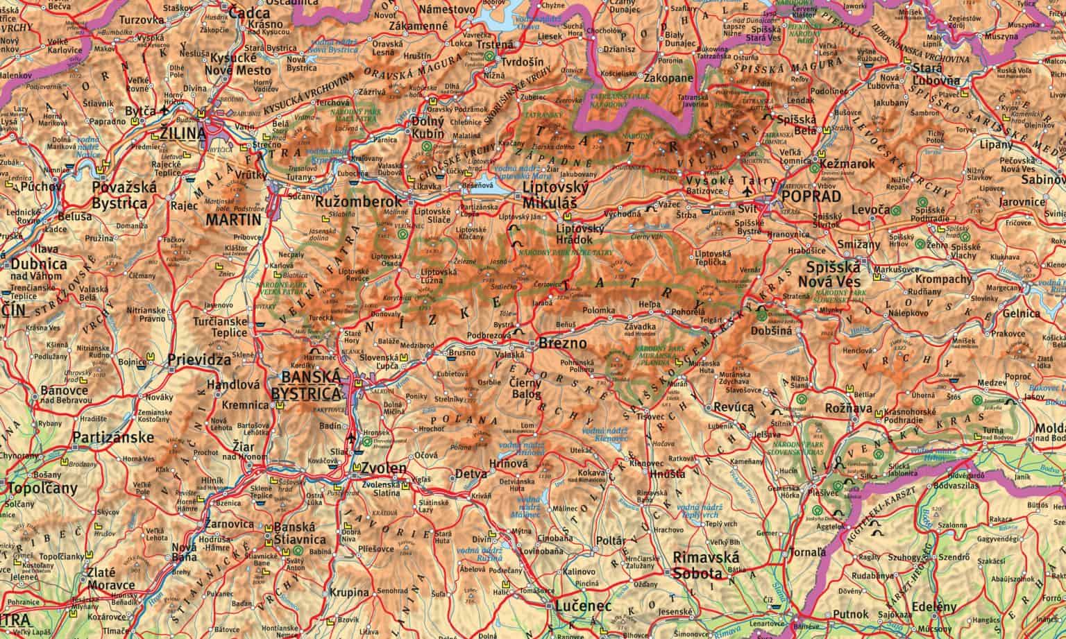 Geografické mapy Slovenska - Všetko pre školy